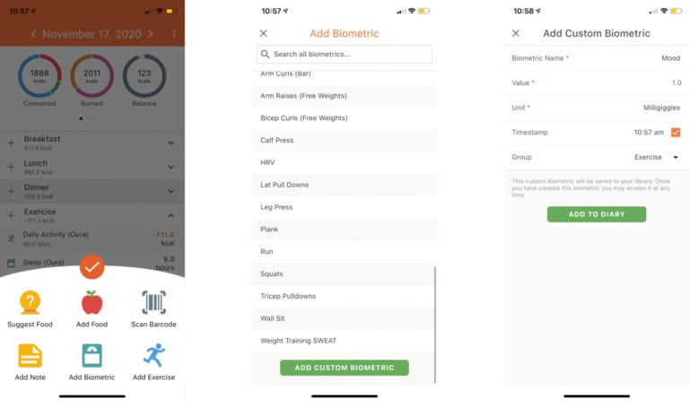 Custom Biometrics - Now on Mobile! - Cronometer Blog